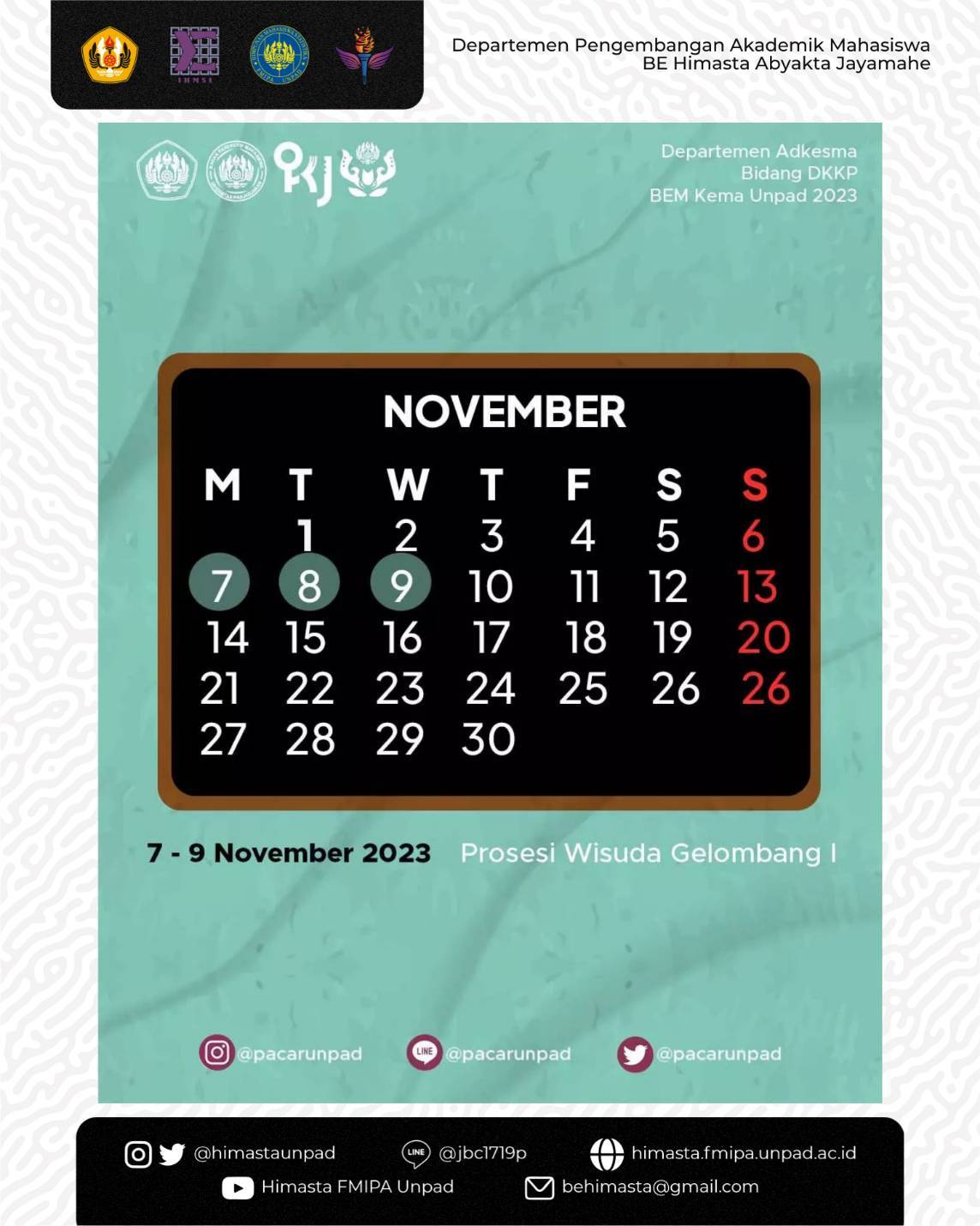 KALENDER AKADEMIK SEMESTER GANJIL 2023/2024 - HIMASTA