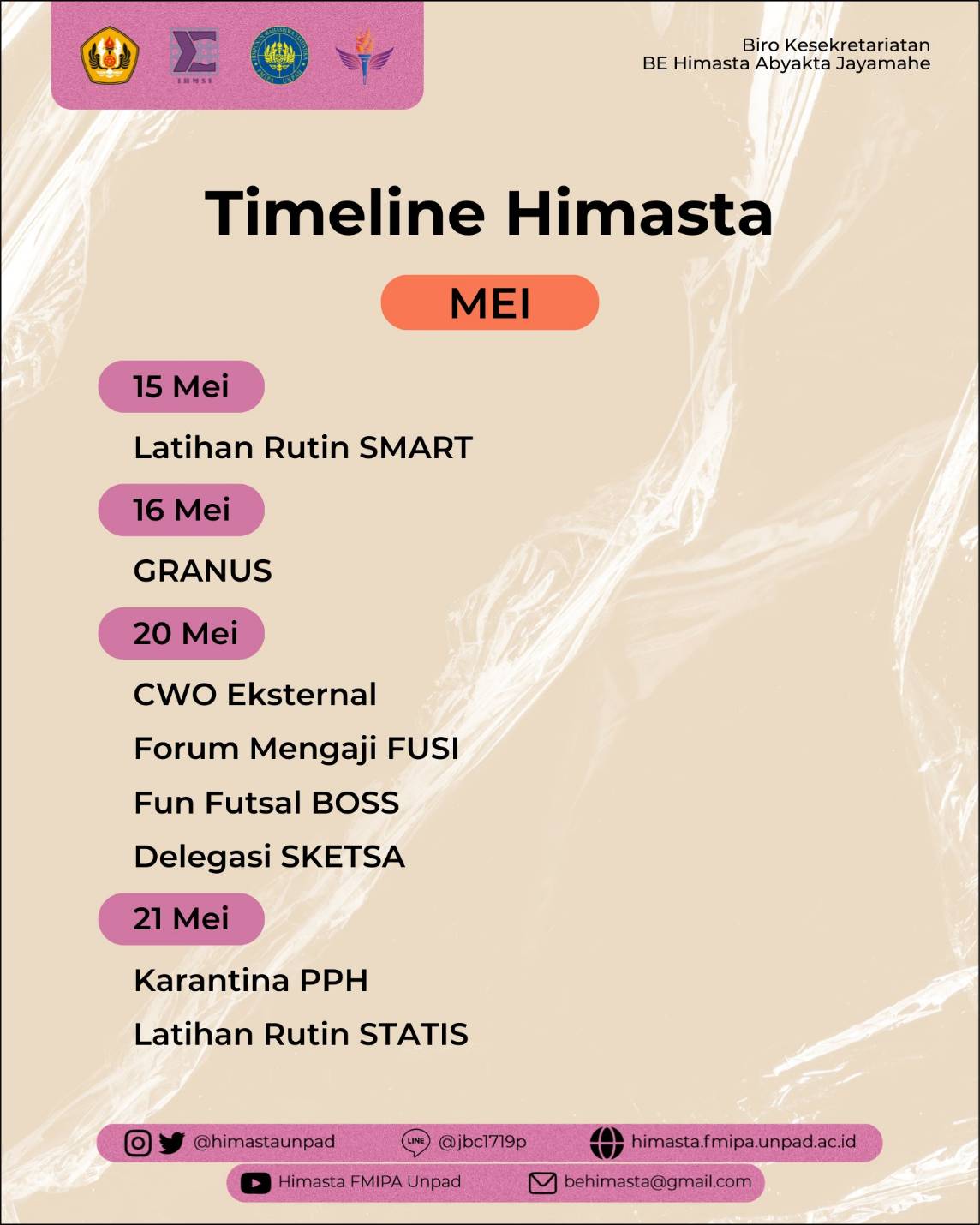 TIMELINE HIMASTA : MEI - HIMASTA